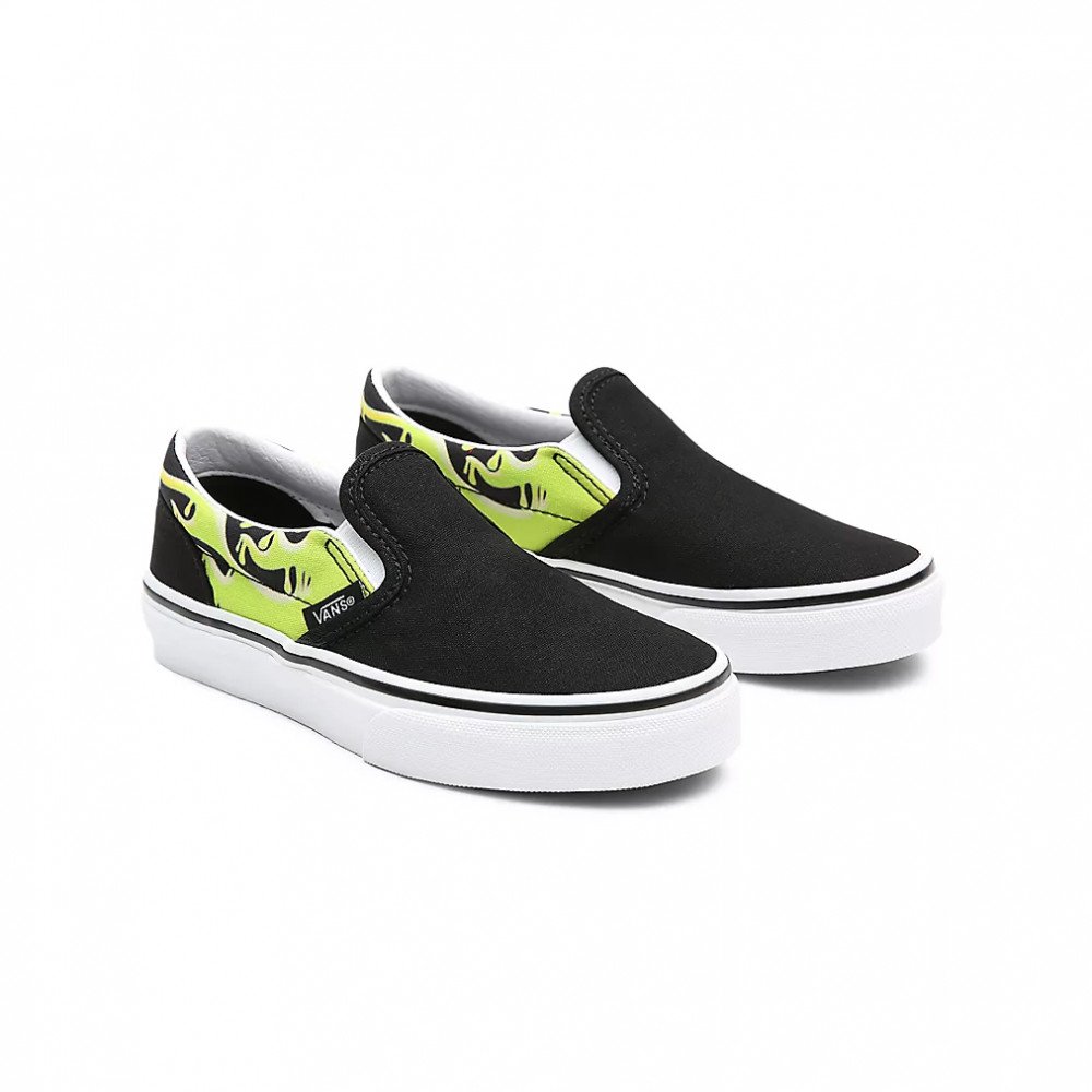 Vans Kinder Slime Flame Classic Slip-on / Schwarz / VN0A4BUT31M ...