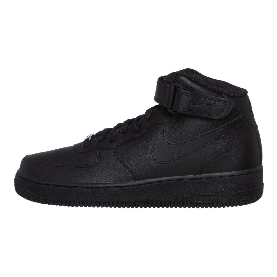Nike Air Force 1 '07 PRM Mid / BLACK / BLACK / CW2289-001 | sneakshero