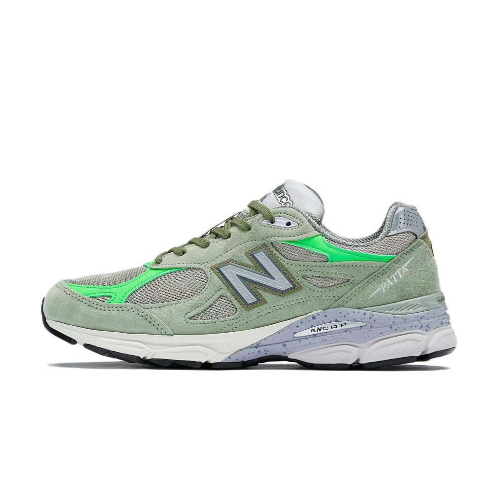 New Balance Patta x MADE in USA 990v3 / Grün/Beige / M990PP3 | sneakshero