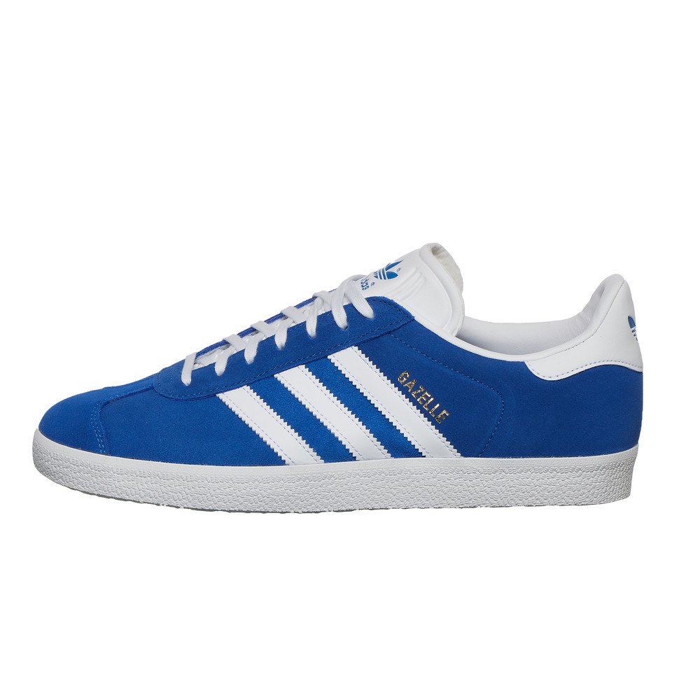 adidas Originals Gazelle / BLUE / FOOTWEAR WHITE / GOLD METALLIC ...