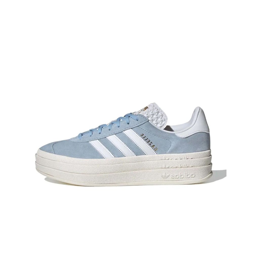 adidas Originals Gazelle Bold / Clear Sky / Cloud White / Gold Metallic ...